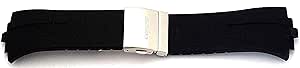 Amazon.com: Seiko Black Urethane Strap (19.8mm, Black, Deployment ...