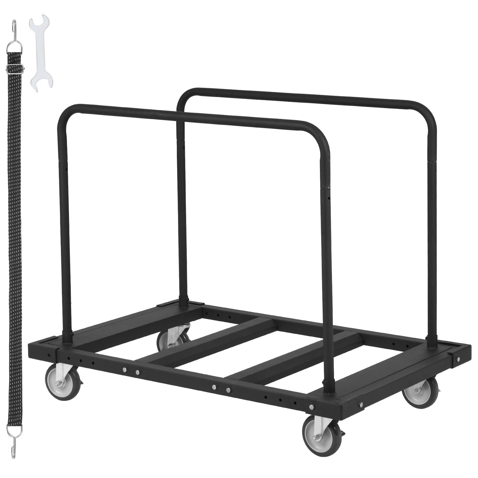 VEVOR Folding Table Cart, 1800 LBS Heavy Duty Table Trolley with 5 ...