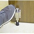 Amazon.com: Stainless Steel Door Stopper Spring Loaded Telescopic Step ...