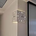 Amazon.com: CLOUDEMO Corner Clock, Double Sided Corne Wall Clock ...