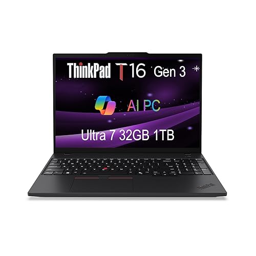 Lenovo ThinkPad T16 Gen 3 Business Laptop (16" FHD+, Intel Core Ultra 7 ...