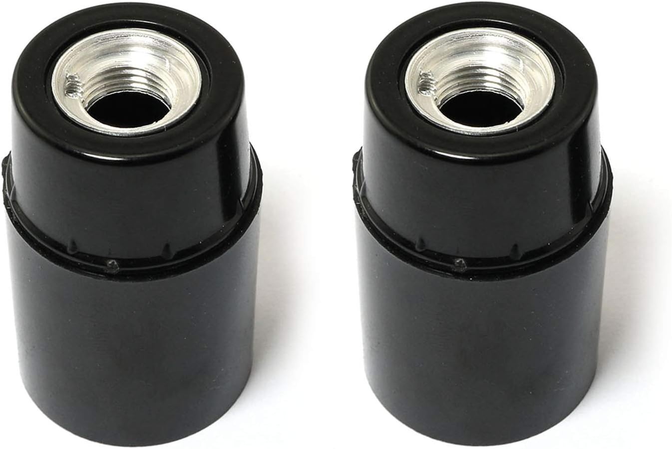 RLECS 2pcs E12 Candelabra Base Lamp Holder Light Socket Black Keyless ...