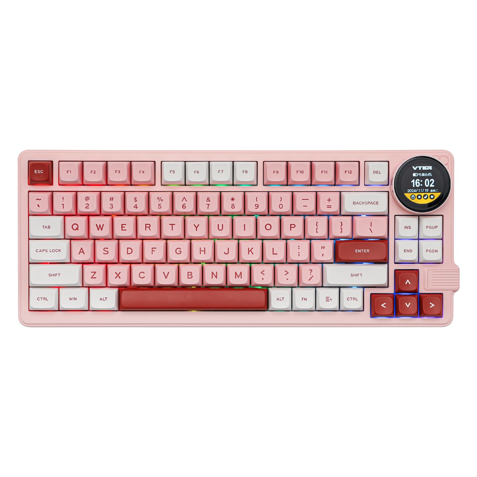 MechLands Feker K75 Lite Gasket Mechanical Keyboard with Screen and ...