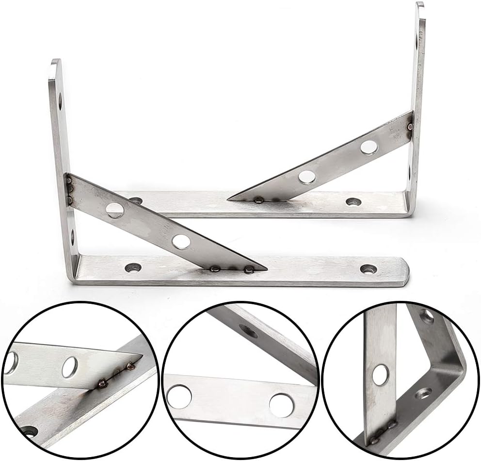 25 cm Triangle Shelf Brackets, Wall Mounted Floating Shelves Tripod ...
