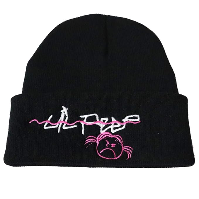 Unisex Lil Peep Embroidered Knit Hat Stretchy Beanie Hats for Men Women ...