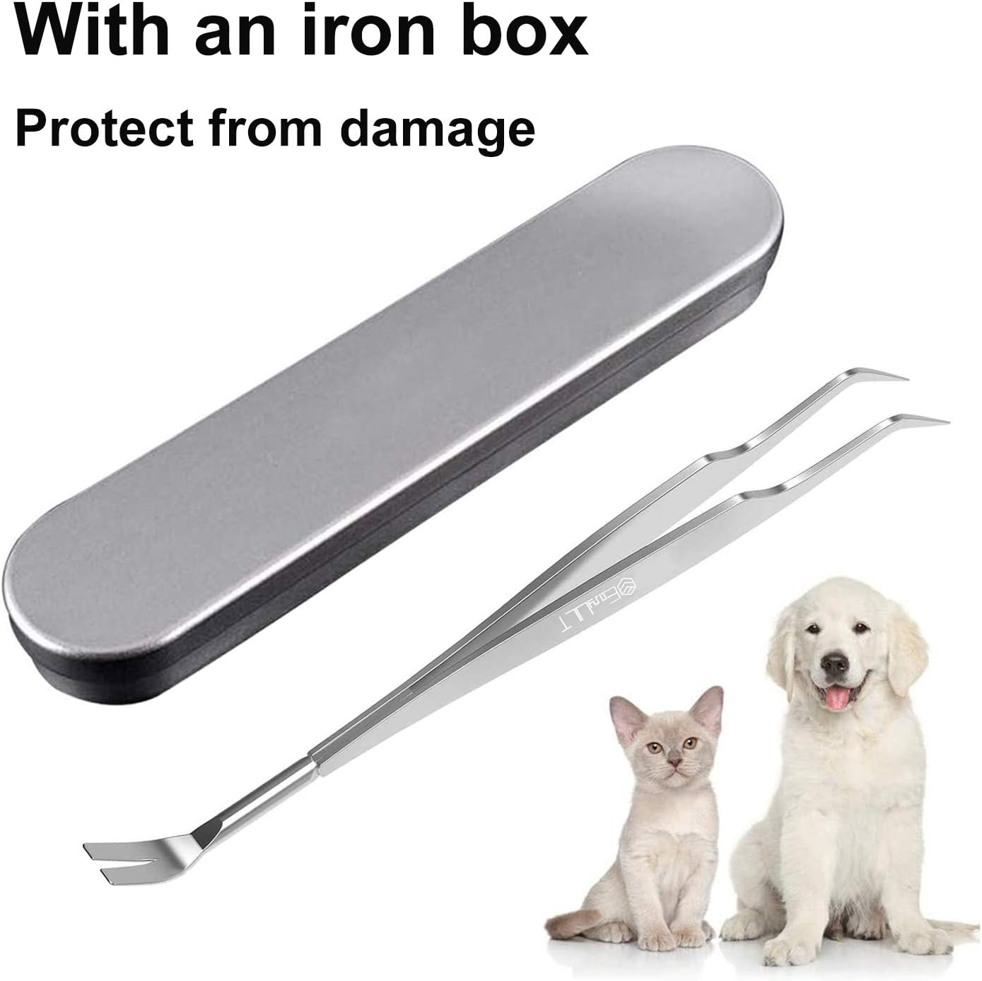 EasyULT Tick Remover, Sided Stainless Steel Tick Remover, with Storage ...