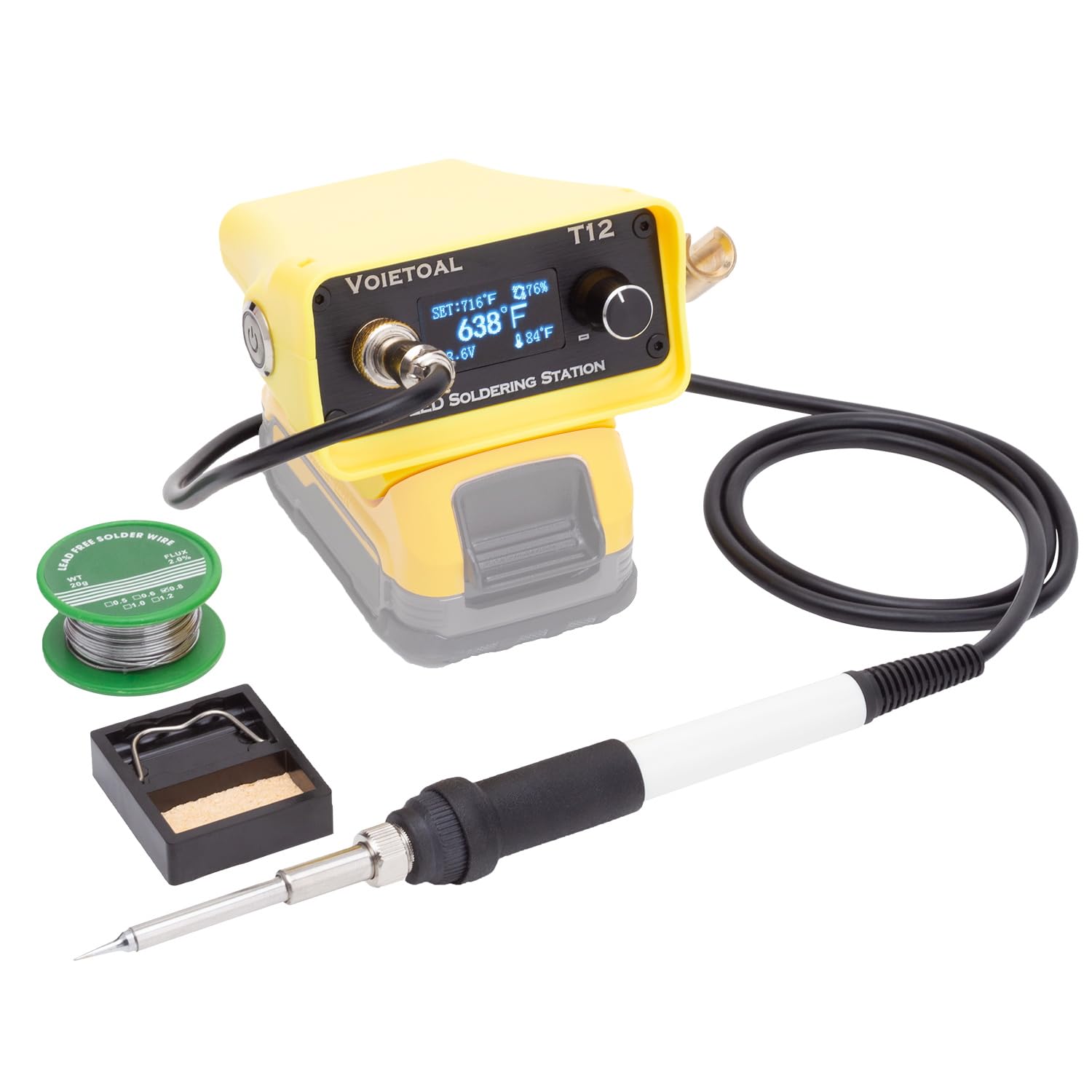 Portable Cordless Soldering Iron Station with T12 Tip for dewalt 20V ...