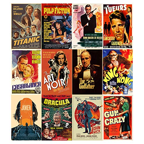 HK Studio Vintage Posters of Classic Movie | Self-Adhesive, Vinyl Decal ...