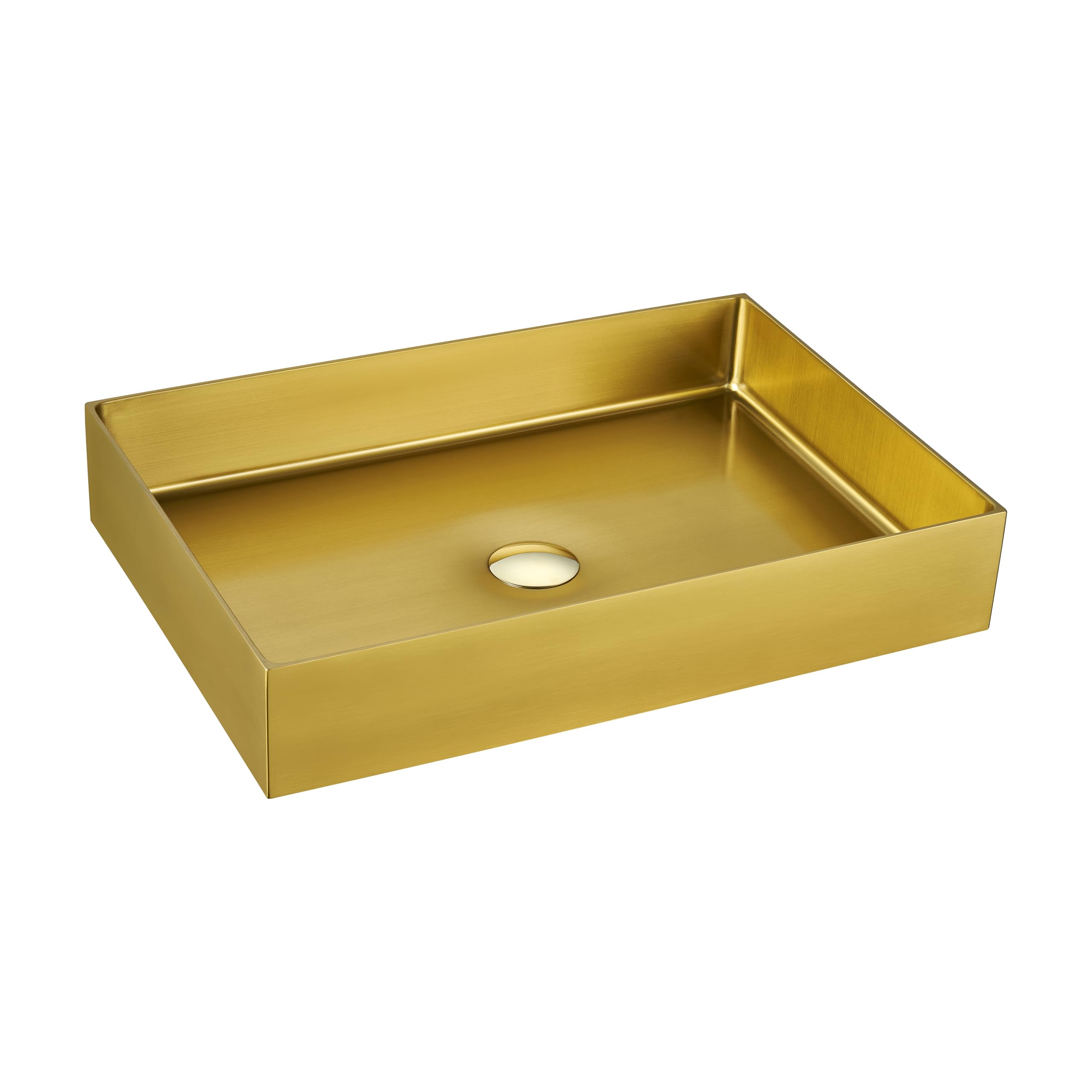 Batashy 21.7"×15 Rectangular Bathroom Vessel Sink, Stainless Steel ...