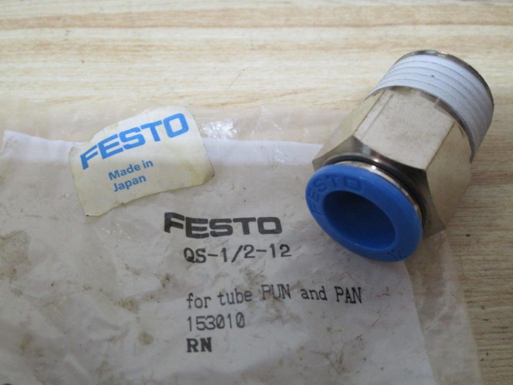 SUPPLIED IN PACK OF 1 FESTO 153010 QS-1/2-12 PUSH-IN FITTING tillescenter Hydraulic Equipment ...
