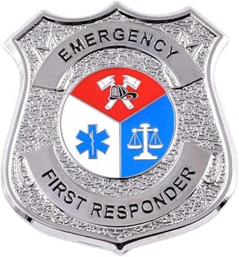 Amazon.com: 911 Market Emergency First Responder Badge - EFR 2" Badge ...