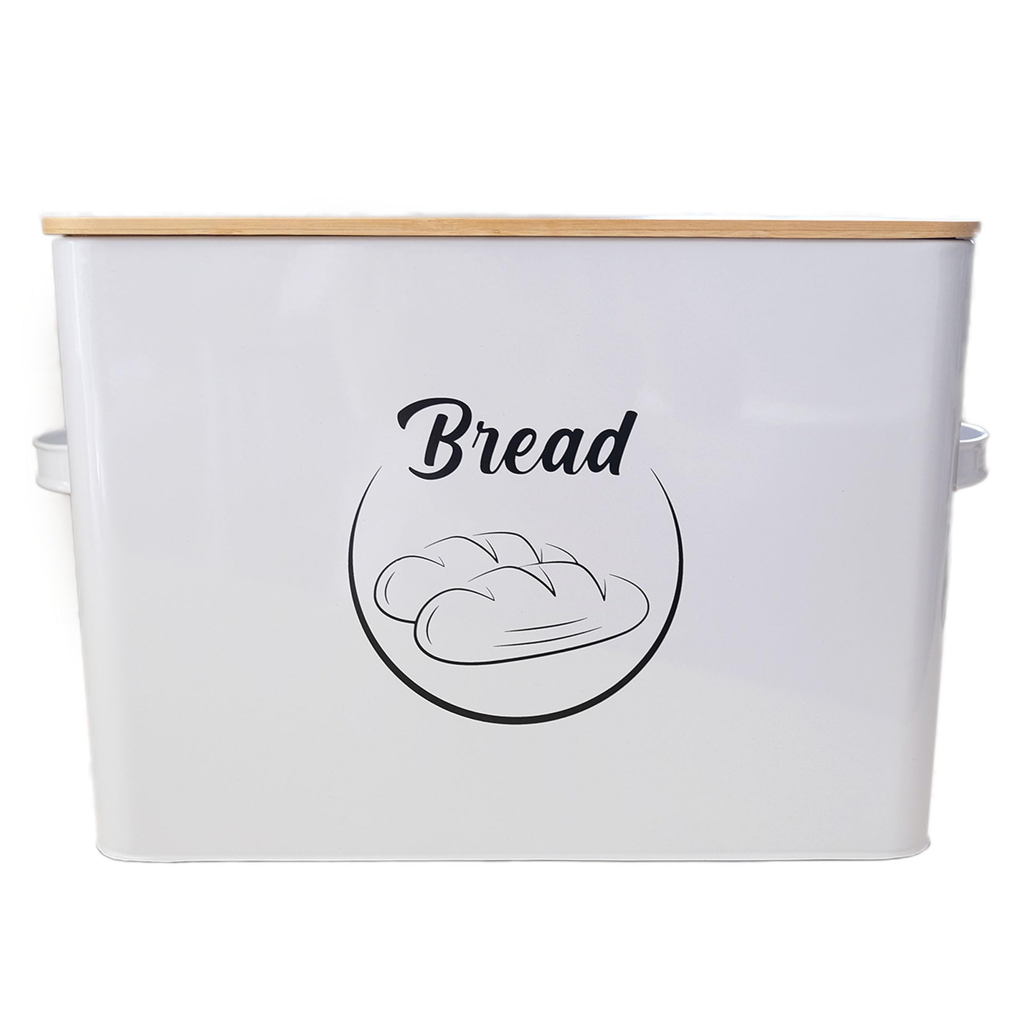 Wishful Home Bread Box | White Farmhouse Bread Box for Kitchen ...