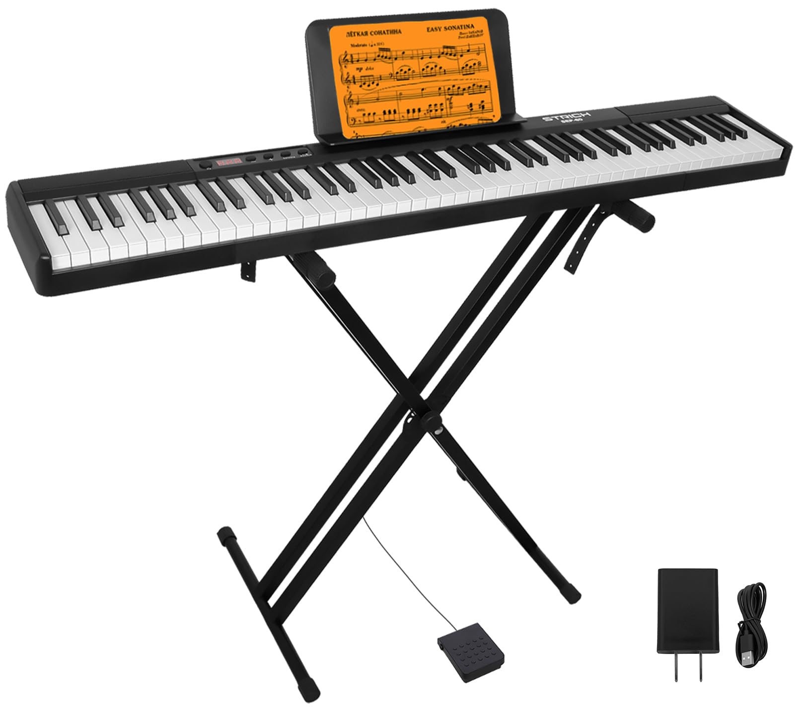Mua STRICH Piano Keyboard 88 Key with Stand, Beginner/Portable Digital Piano Electric Keyboard ...