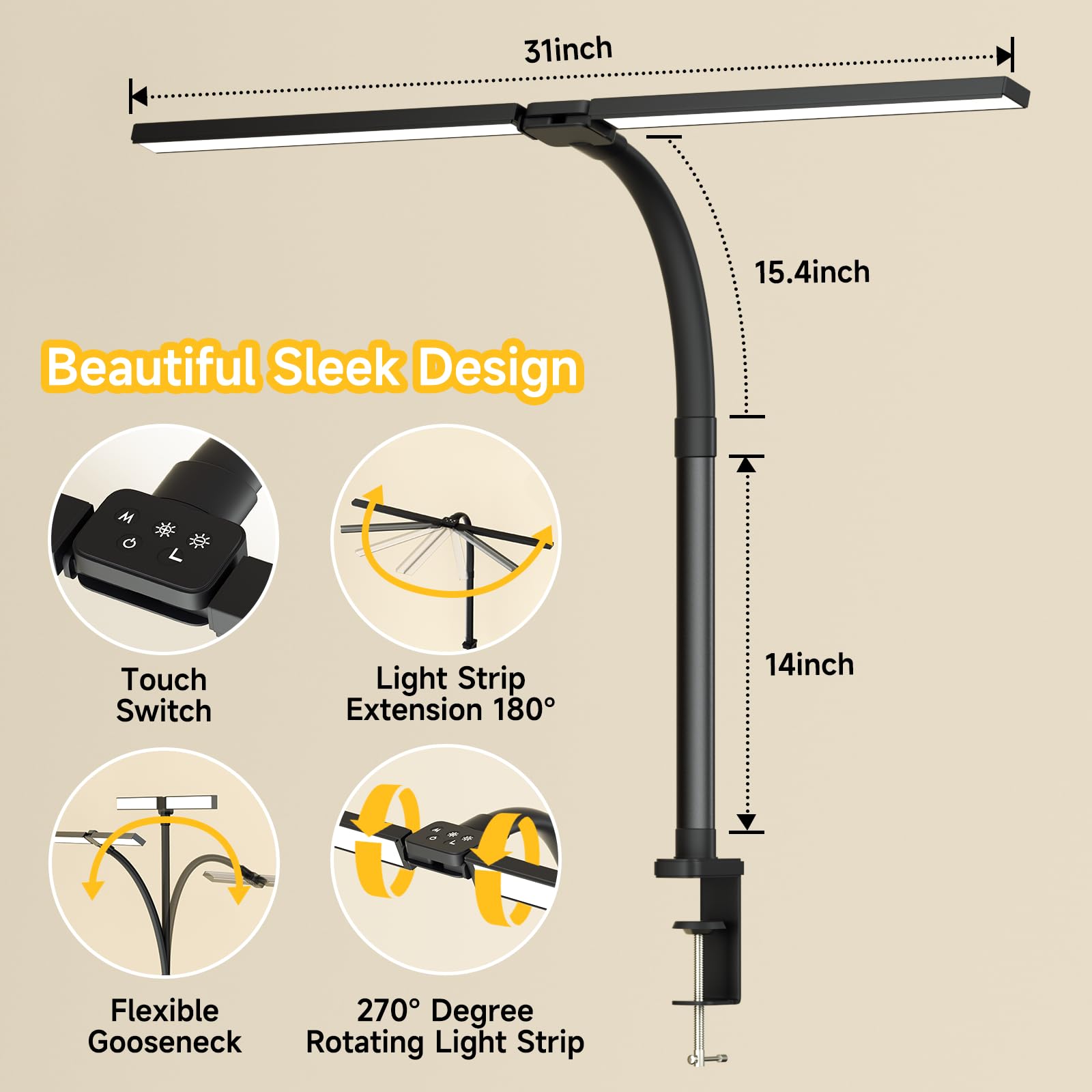Mua SKYLEO Led Desk Lamp for Home Office - Eye Caring Architect Desk ...
