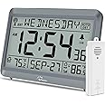 Amazon.com: WallarGe Atomic Clock with Indoor Outdoor Temperature, Self ...