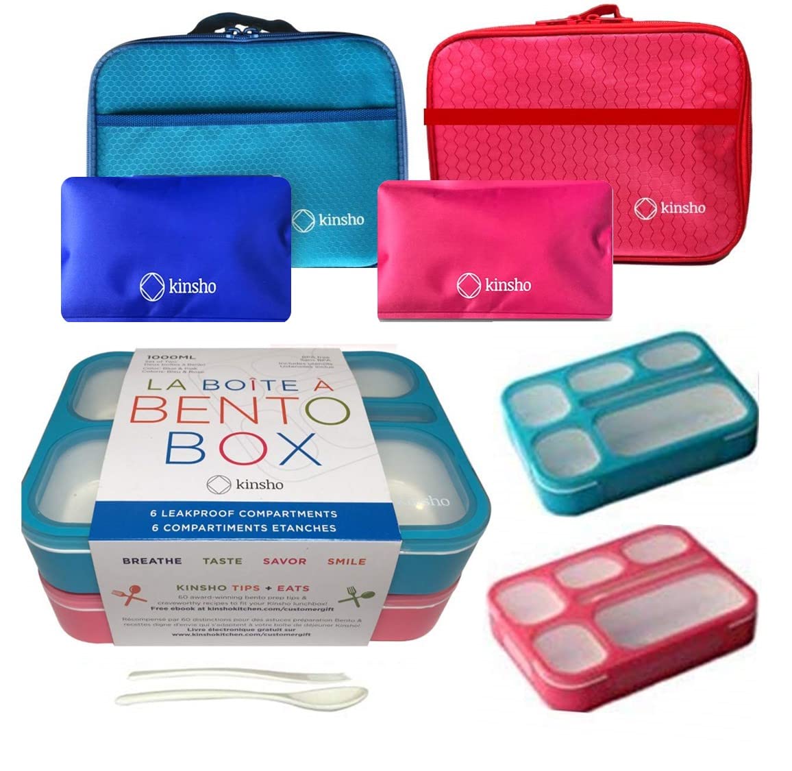 Bento Lunch Boxes with Bags Ice Packs | Bento-Box Insulated Bag Ice ...
