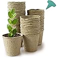 Amazon.com: 30 Packs 4 Inch Peat Pots Plant Starters for Seedling with ...