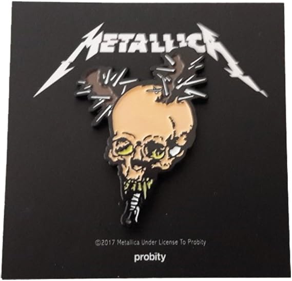Official METALLICA Enamel Pin Badge DAMAGE INC. Skull Heavy Metal Gift ...