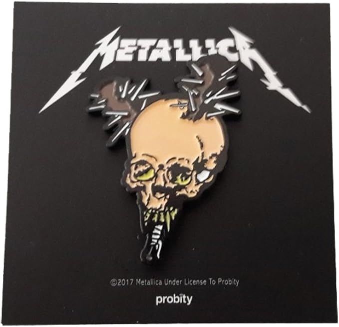 Official METALLICA Enamel Pin Badge DAMAGE INC. Skull Heavy Metal Gift ...