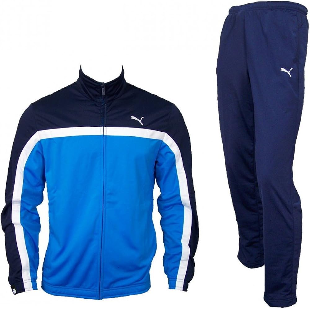 PUMA - Tuta da Uomo in Tessuto Acetato SportsCasual, Blu (Brilliant ...