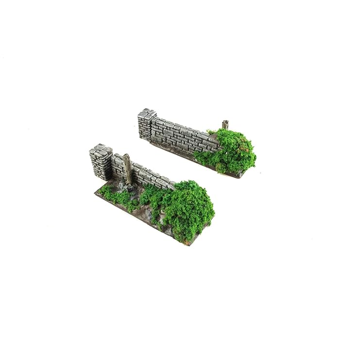 Buy War World Gaming Battle Bocage Short Wall Hedgerows & Pillars x 2 ...