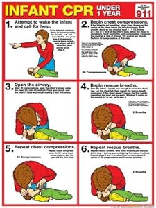 Amazon.com : CPR for Infants 18" X 24" Laminated Poster - 2011 : Early ...