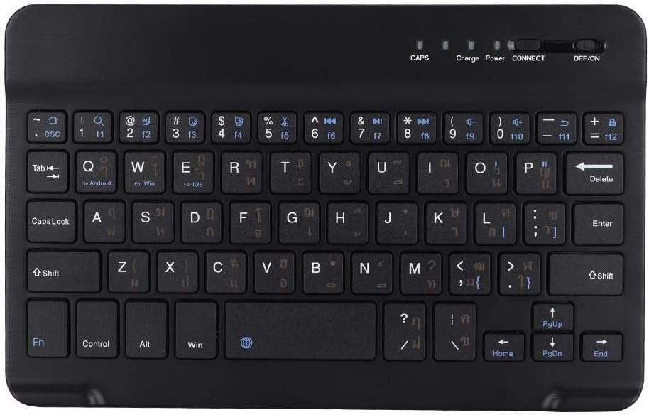 Arabic Wireless Keyboard, 7-inch Bilingual Ultra-Thin Scissor Bluetooth ...