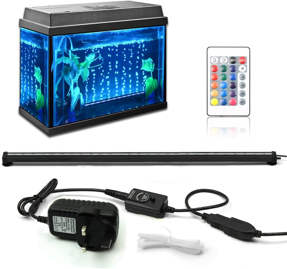 NEWNEN LED Aquarium Light,Submersible LED Fish Tank Lights with Remote ...