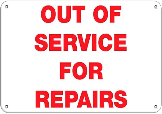 Amazon.com : Out of Service for Repairs Business Sign Elevator Signs ...