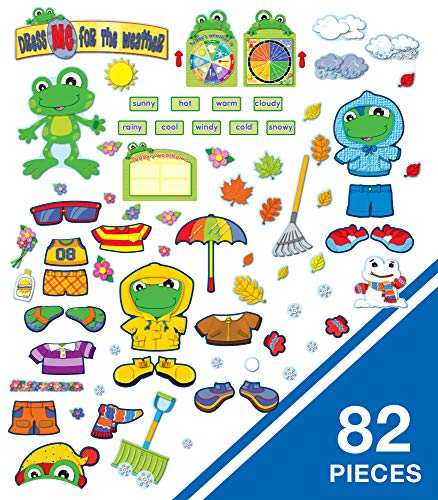 Carson Dellosa Funky Frog Weather Bulletin Board Set—Seasons and Daily ...