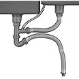 Double Kitchen Sinks Drain Pipe Kit, Expandable All In One Sink Drain Pipe, P Trap Pipe for ...