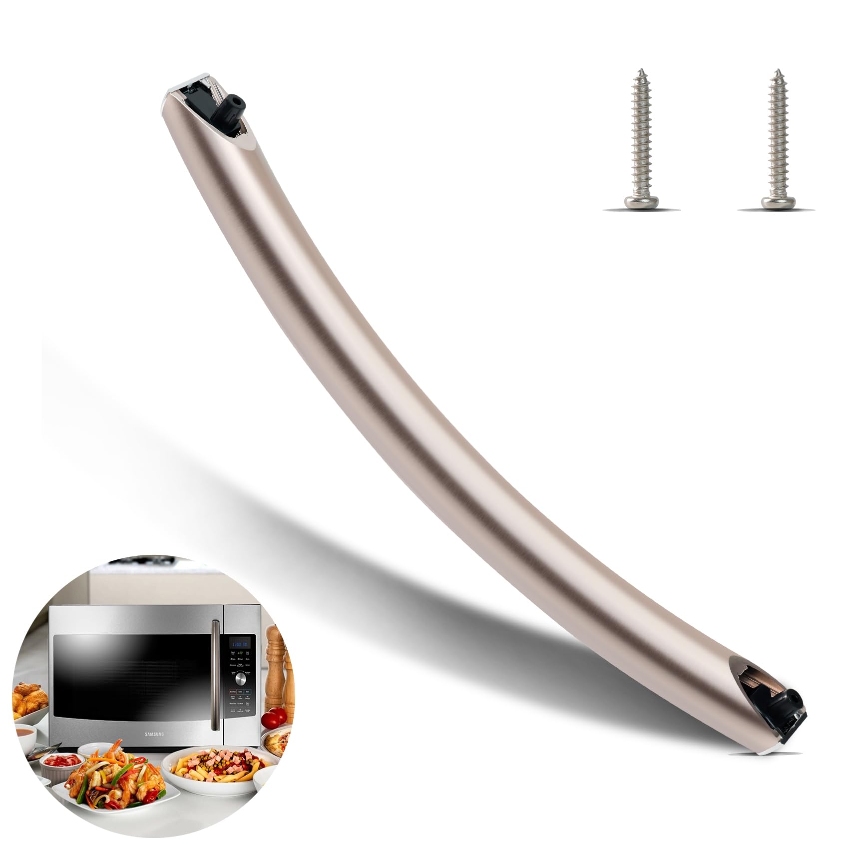 DE94-04313F Microwave Door Handle, Fit for ME16A4021AS ME17R7011ES ...