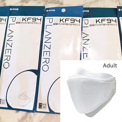 Buy KF94 Face Mask Adult Mask Virus Mask 94% Filtration Adaptable Nose ...