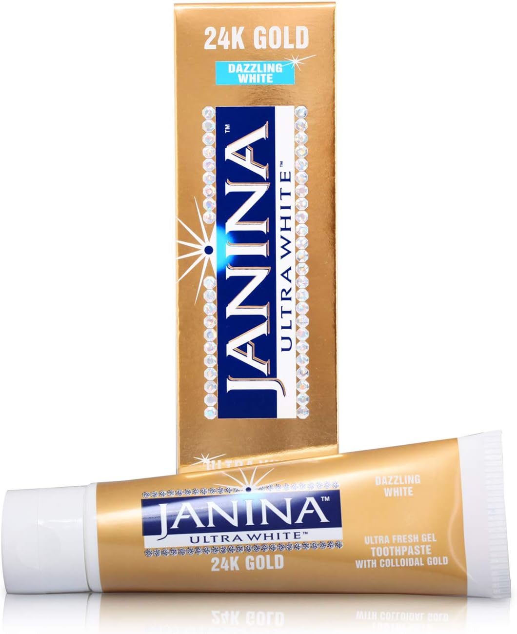 Janina 24K Gold Dazzling White Ultra White Whitening Toothpaste with ...