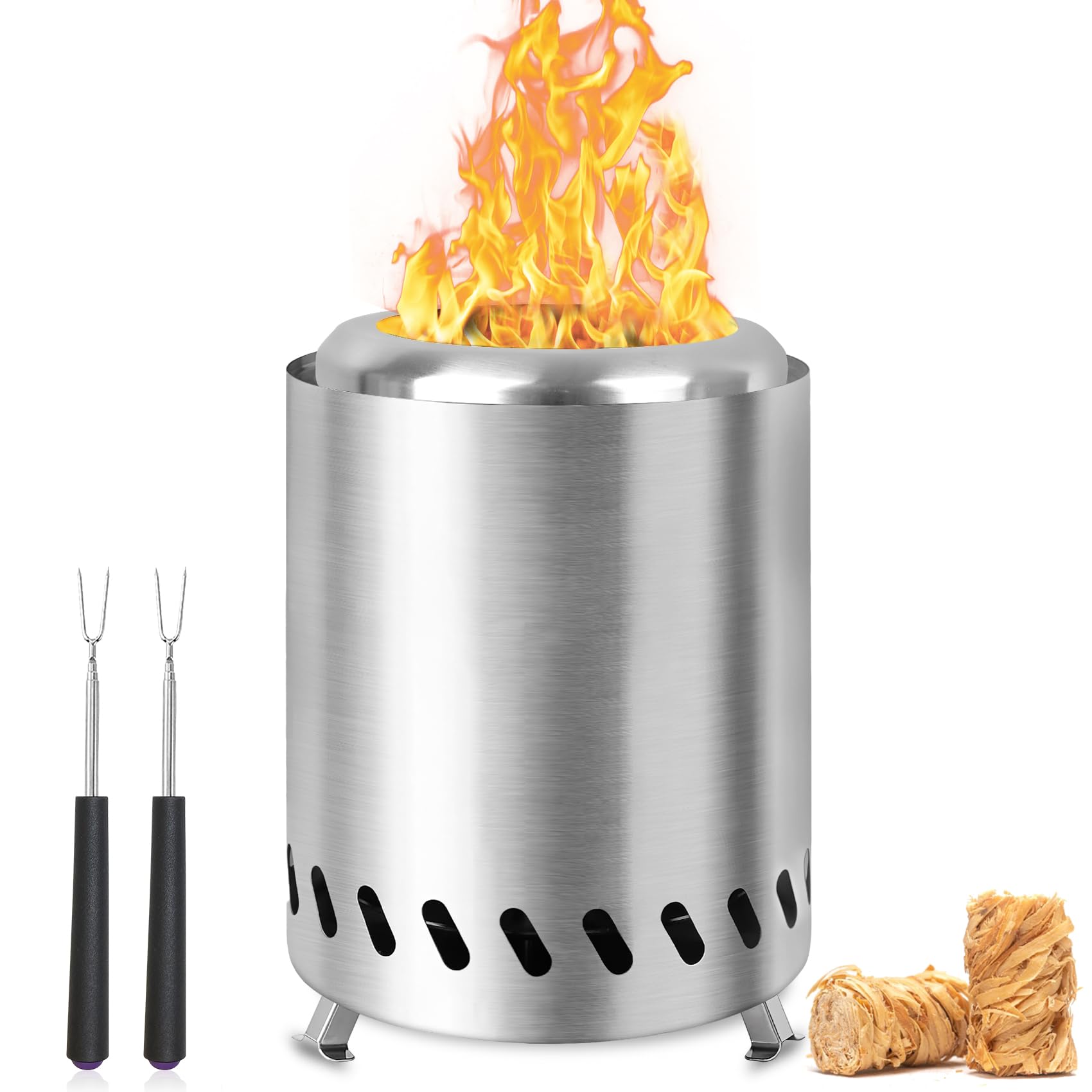 Tabletop Fire Pit with Stand, 8"x 5.5" Mini Camping Stove for Urban ...