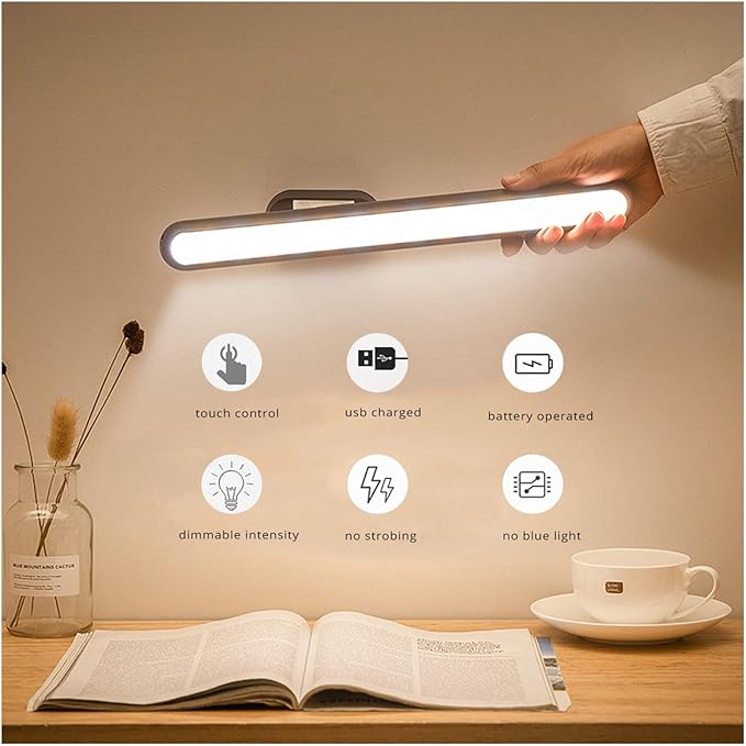 Semlos LED Lichtleiste, Wiederaufladbare USB Leselampen mit Akku ...