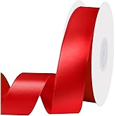 Amazon.com: Red Satin Ribbon 1 inch 60 Yards Double Faced Red Ribbon ...