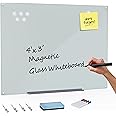 Amazon.com : Houseables Glass Dry Erase Board, Frosted Whiteboard, Magnetic, 4x3 Feet (48" x 36 ...