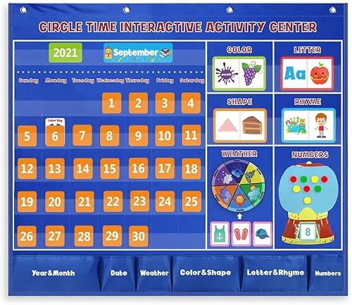 Circle Time Center Classroom Pocket Chart Educational Pocket Chart ...