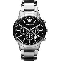 Amazon.com: Emporio Armani Men's Chronograph Stainless Steel Watch ...