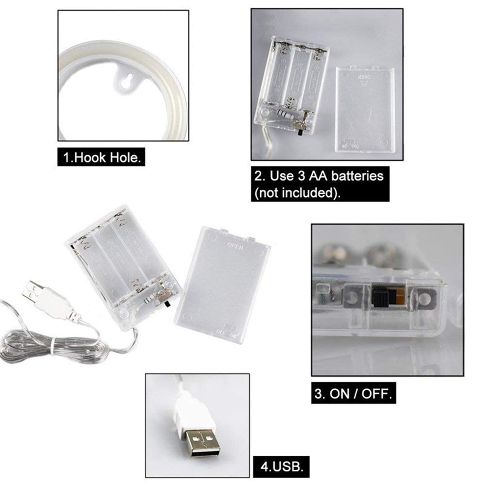 ENUOLI Blue LED Neon Letter Light, USB Batteries Operated Letter Sign ...