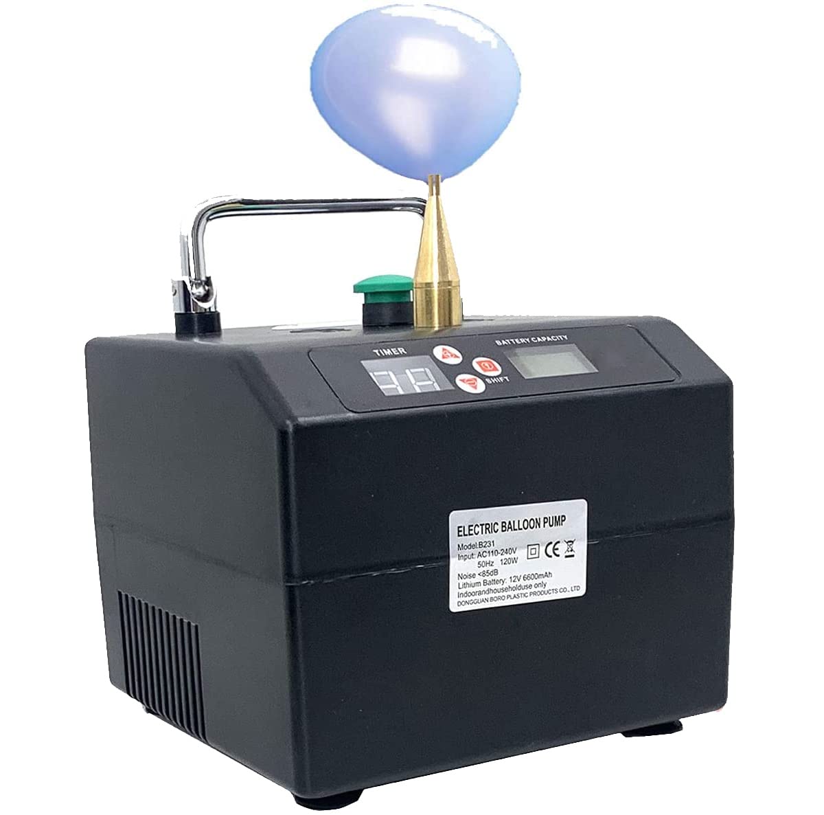 YILIKISS Electric Air Inflator Digital Timer Electric Balloon Inflator ...