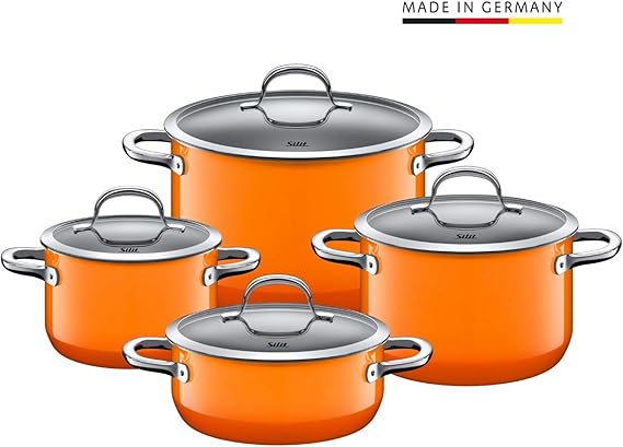 Silit 4-Parts Passion Cookware Set, Silargan, Orange, 48 x 48 x 28 cm ...