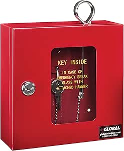 Amazon.com : Emergency Key Box, Keyed Alike, Red, 6-1/4"Wx2"Dx6-7/8"H ...
