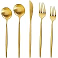 Amazon.com | Gold Silverware Set for 8, MIKIWAY 40 Pieces Stainless ...