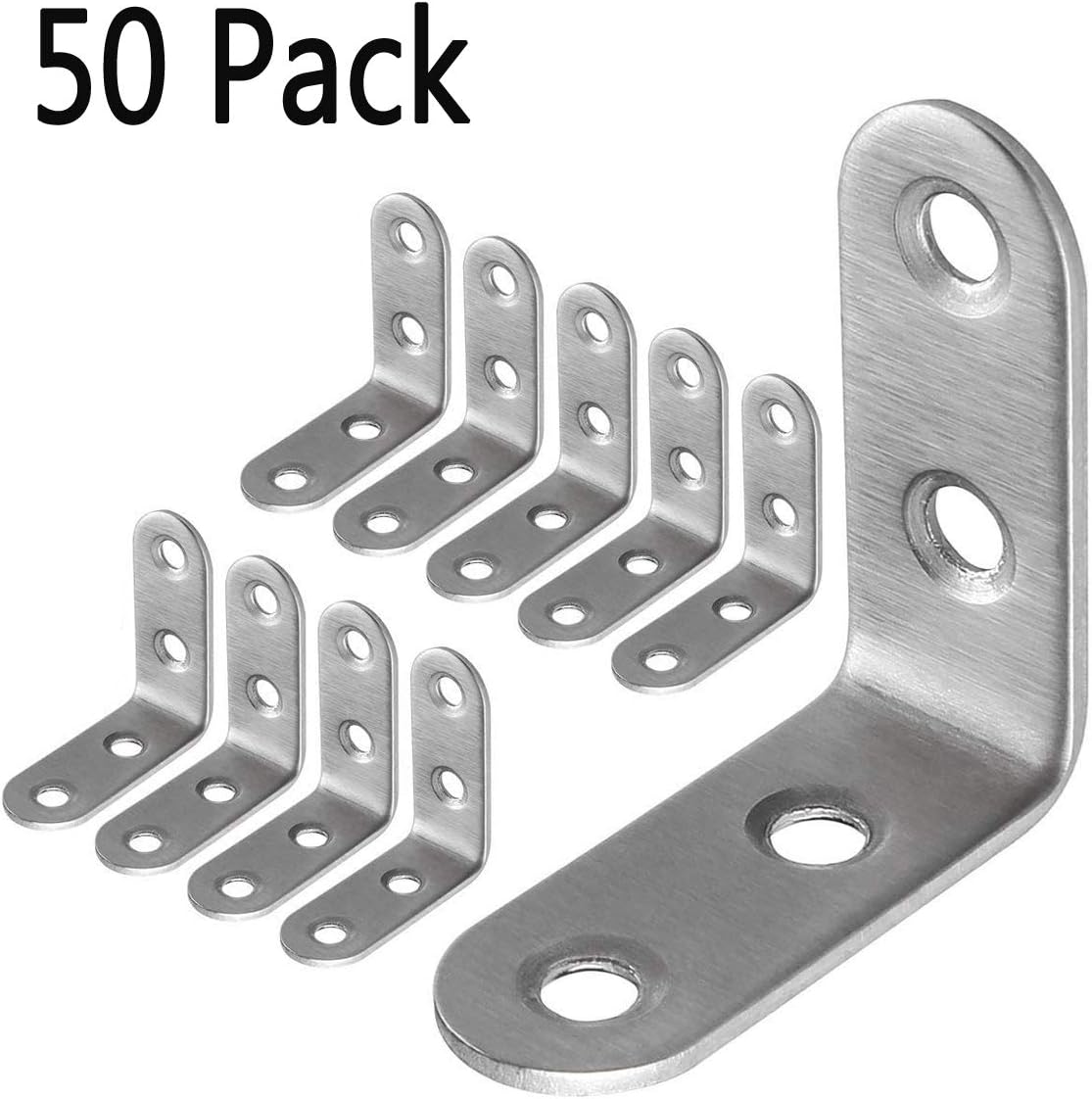 Amazon.com: Alffun 50 Pack Stainless Steel Corner Braces (1.6 x 1.6 ...