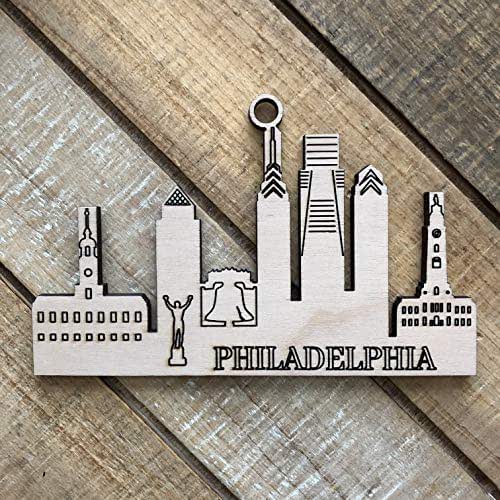 Amazon.com: Philadelphia Christmas Ornament - Philadelphia Skyline ...