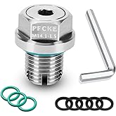 Amazon.com: Bittwee M12.1-1.75 x 15mm Oversize Piggyback Car Oil Drain Plug, Stainless Steel ...