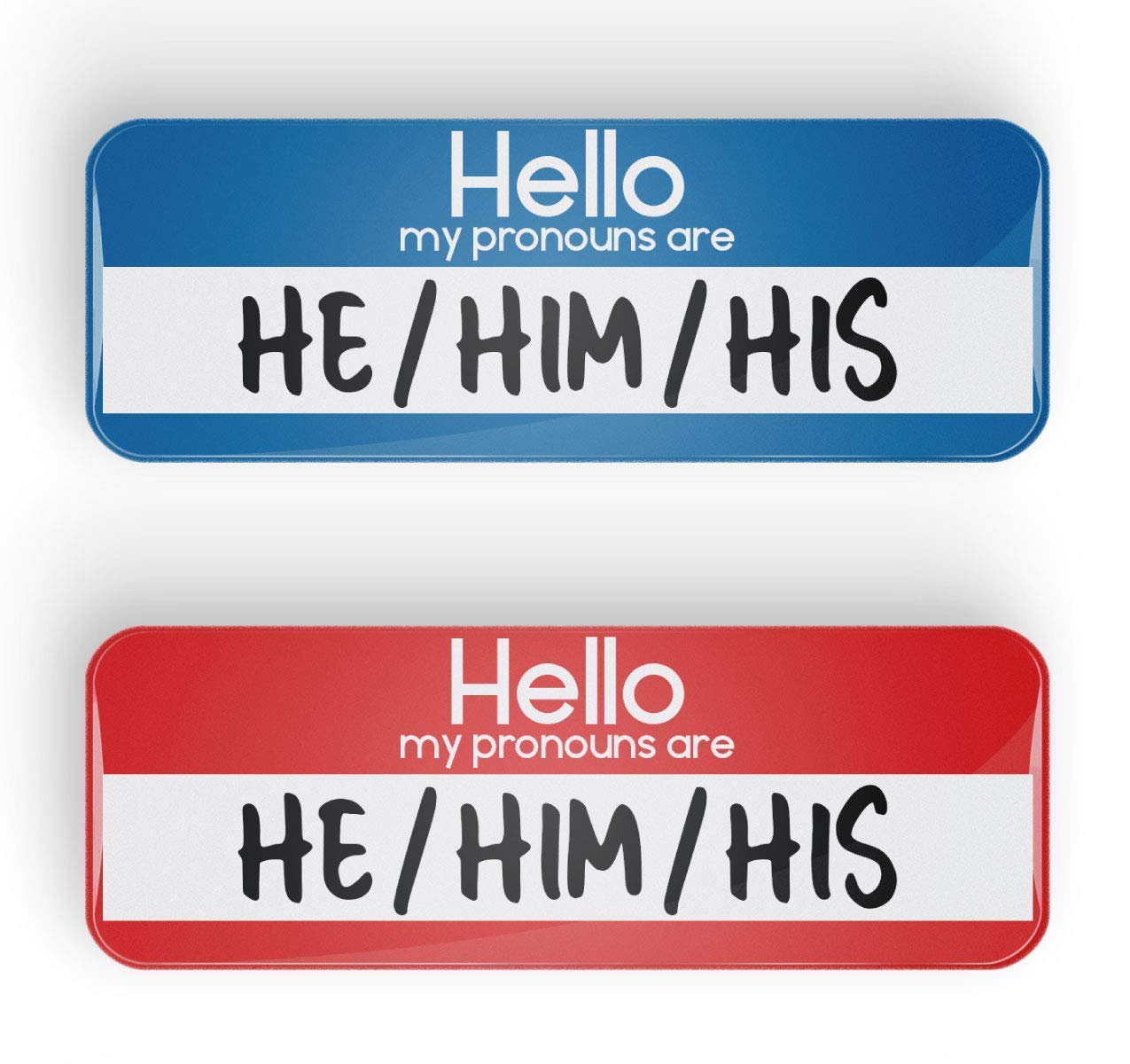 Amazon.com: HELLO MY PRONOUNS ARE HE/HIM/HIS pronoun pin badge button ...
