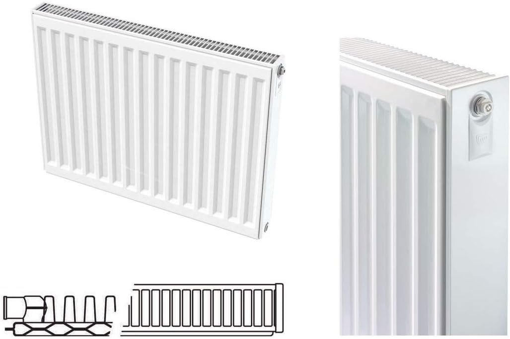Myson Radiator 600mm (H) x 800mm (L) Type 11 K1 2579Btu Single Panel ...
